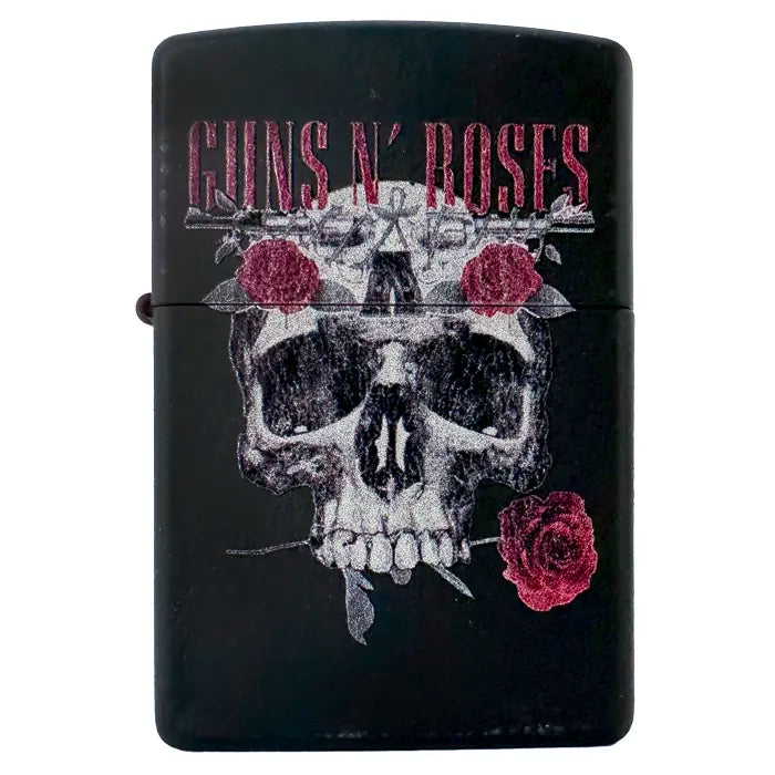Zippo – Guns N’ Roses Hodeskalle og Roser – Black Matte Lighter – GameOn.eu